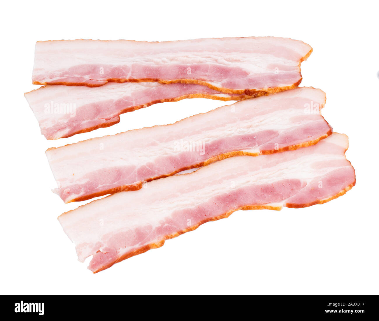 bacon isolated on white background Stock Photo - Alamy