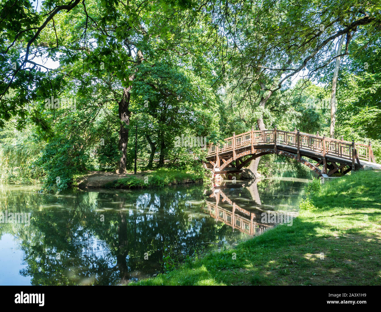 Park Leipzig Germany Saxony Stock Photo - Alamy