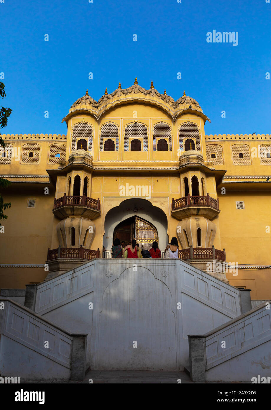 Back side of Hawa Mahal palace of wind, Rajasthan, Jaipur, India Stock ...