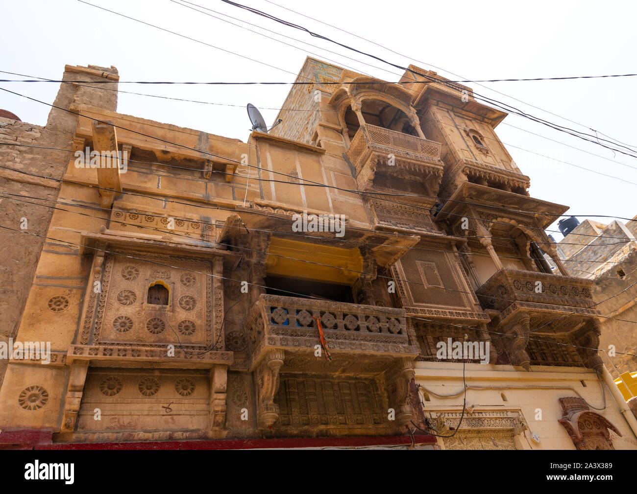 Old haveli balcony, Rajasthan, Jaisalmer, India Stock Photo - Alamy