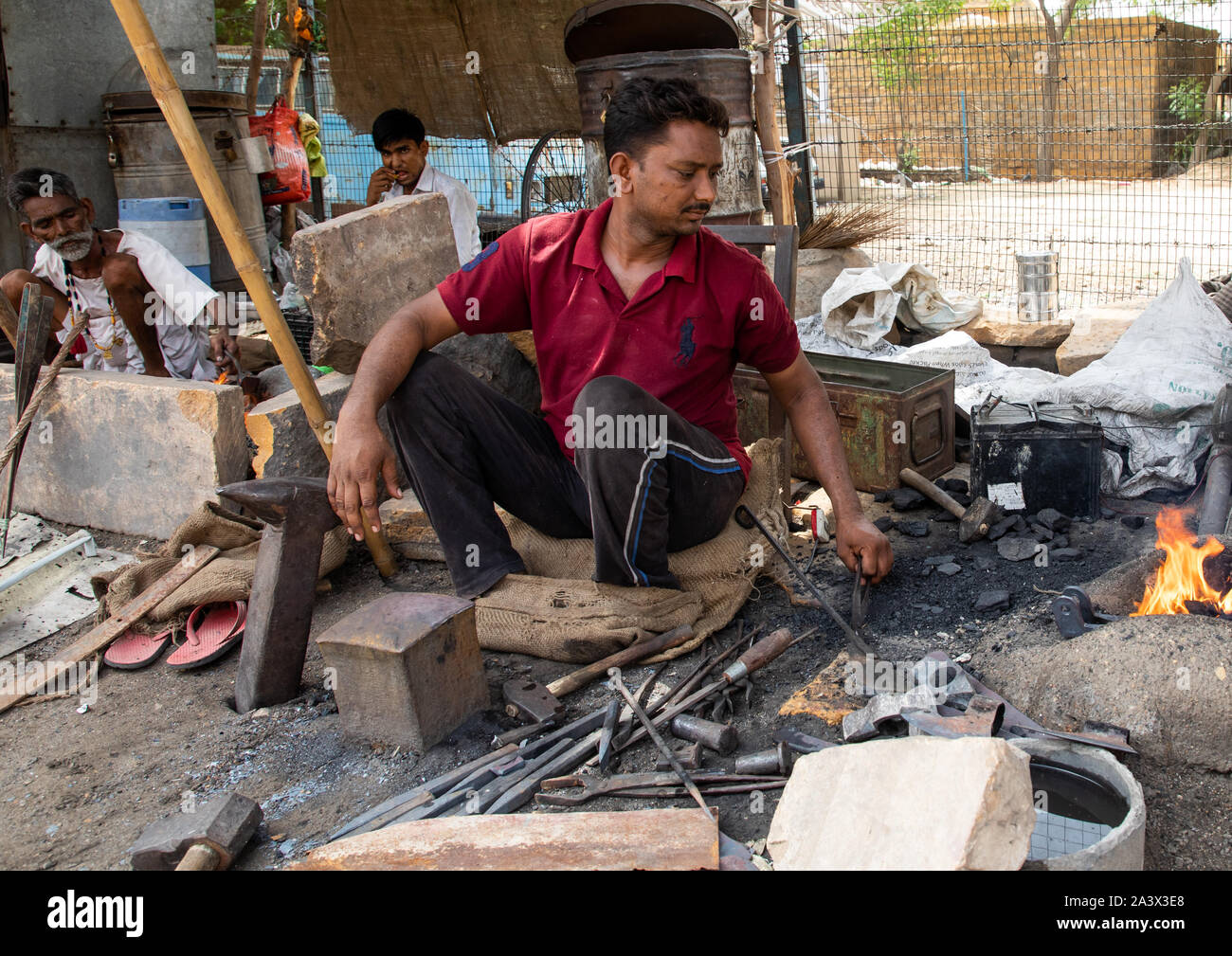 Indian blacksmith hi-res stock photography and images - Alamy