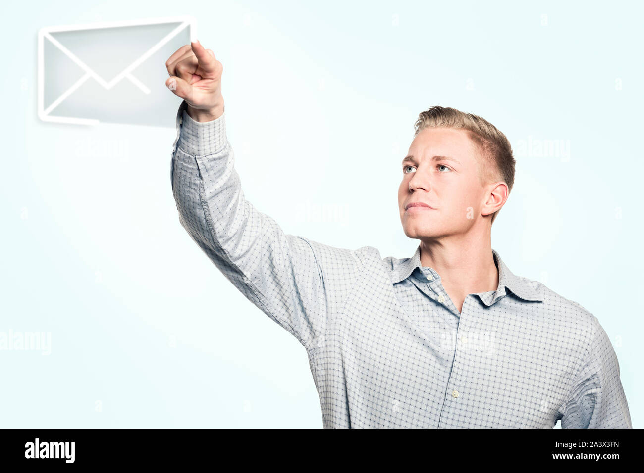 Caucasian male envelope hi-res stock photography and images - Alamy