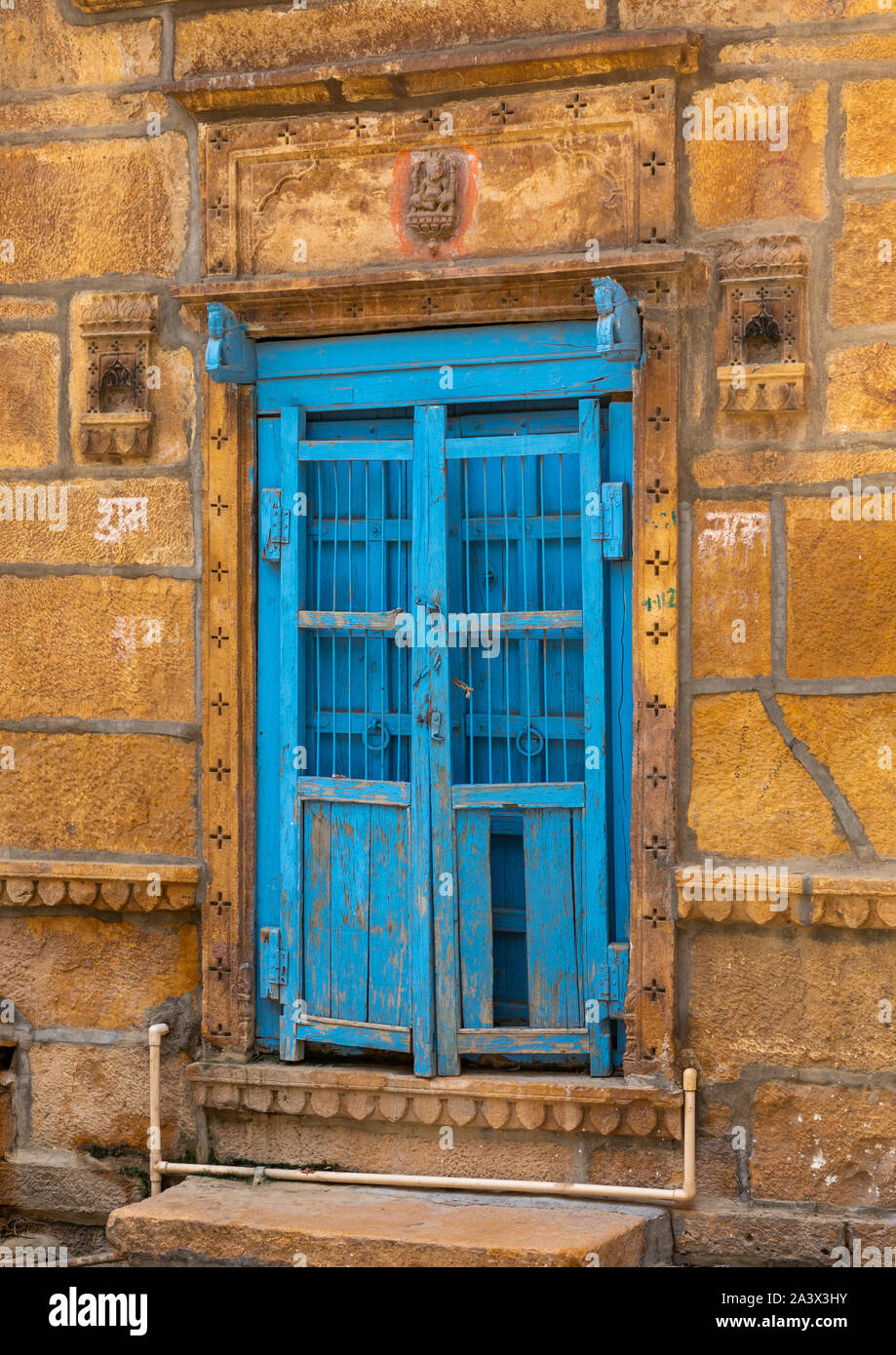Old haveli blue door, Rajasthan, Jaisalmer, India Stock Photo - Alamy