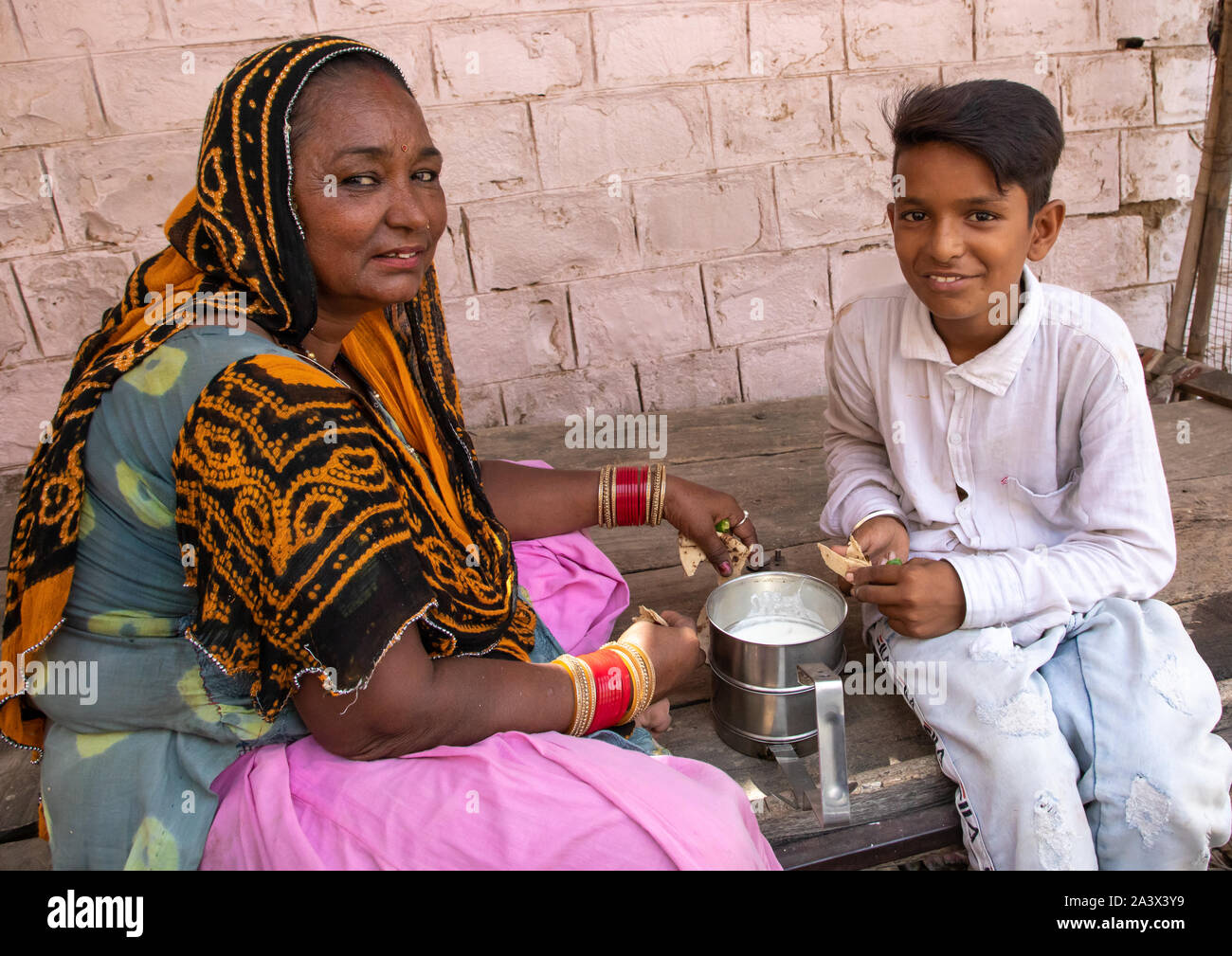 Indian hindu people having food hi-res stock photography and images - Alamy