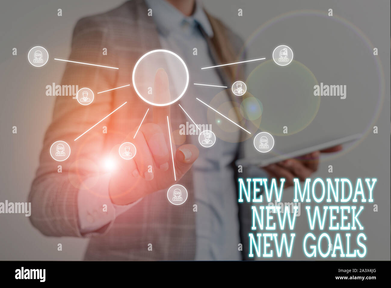 Conceptual hand writing showing New Monday New Week New Goals. Concept ...