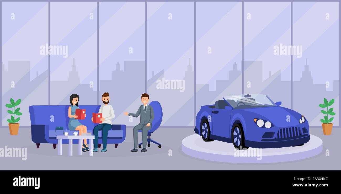 Car showroom Stock Vector Images - Alamy