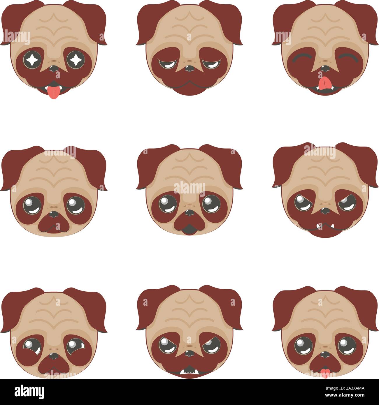 Cartoon dog expressions hi-res stock photography and images - Alamy