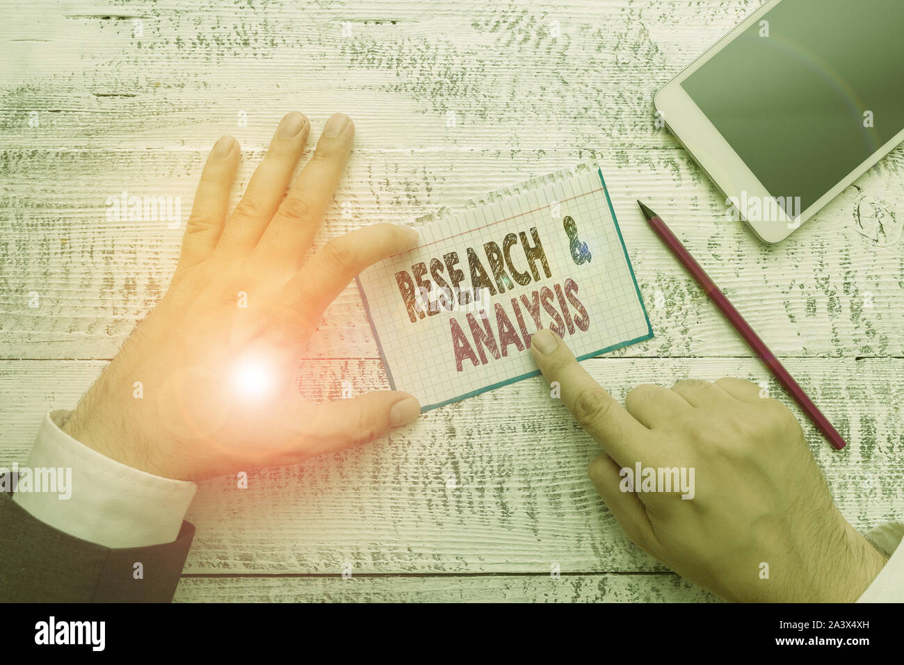 Writing note showing Research And Analysis. Business concept for ...