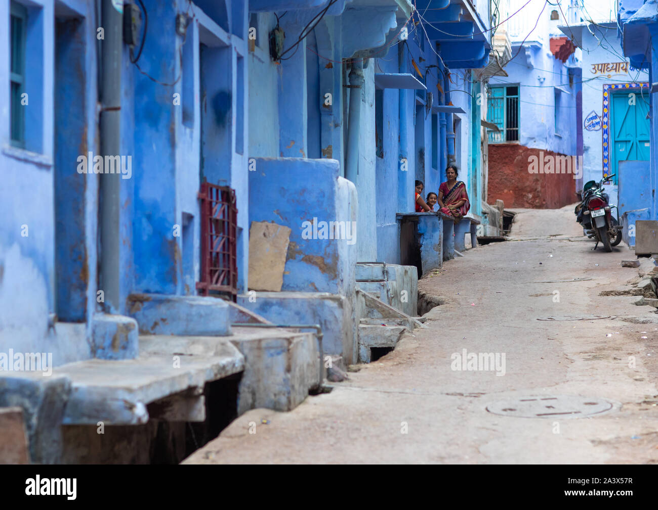 Old blue house of a brahmin, Rajasthan, Bundi, India Stock Photo - Alamy