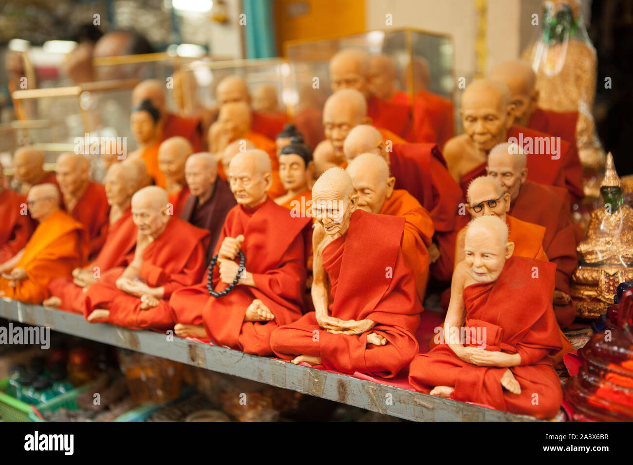 Buddhist monk figures Stock Photo - Alamy