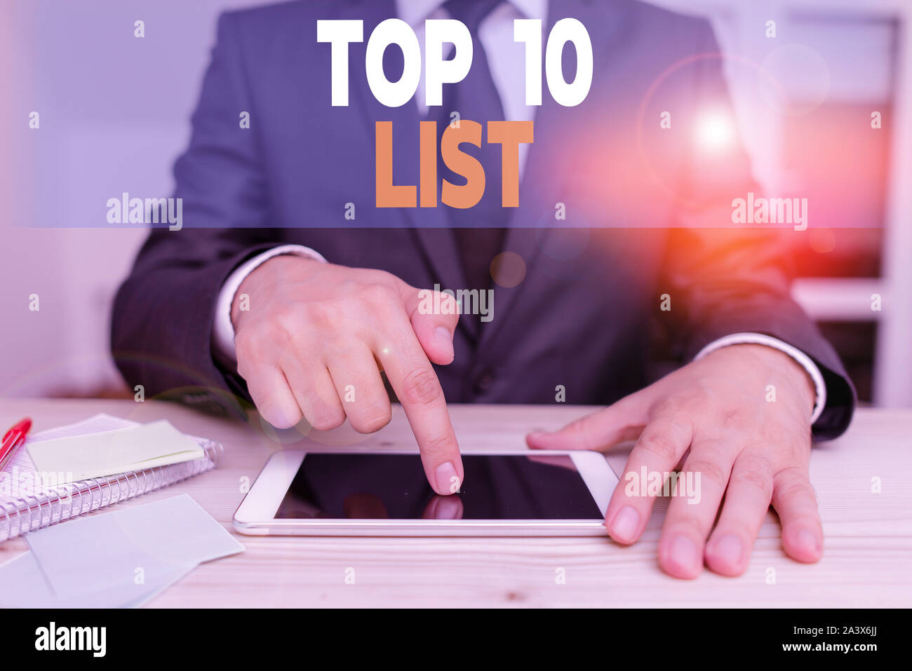Handwriting text Top 10 List. Conceptual photo the ten most important ...