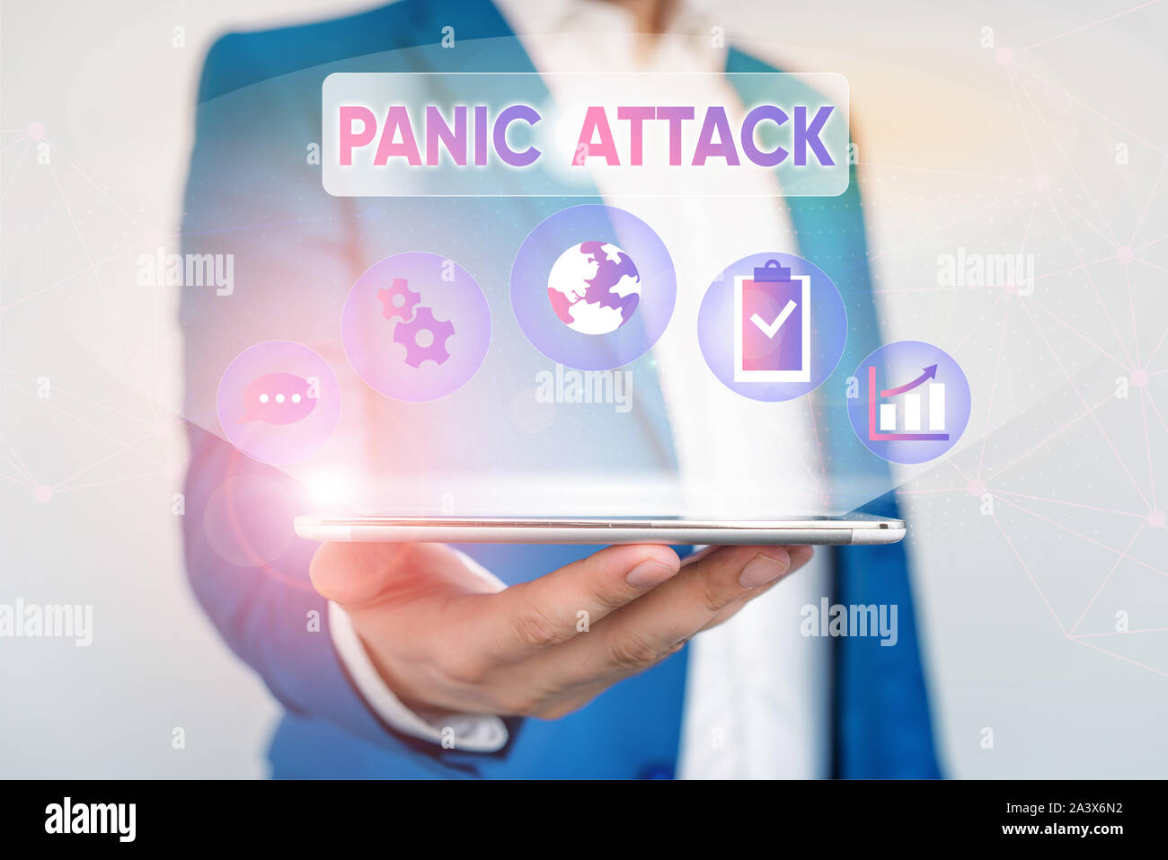 Writing note showing Panic Attack. Business concept for sudden periods ...
