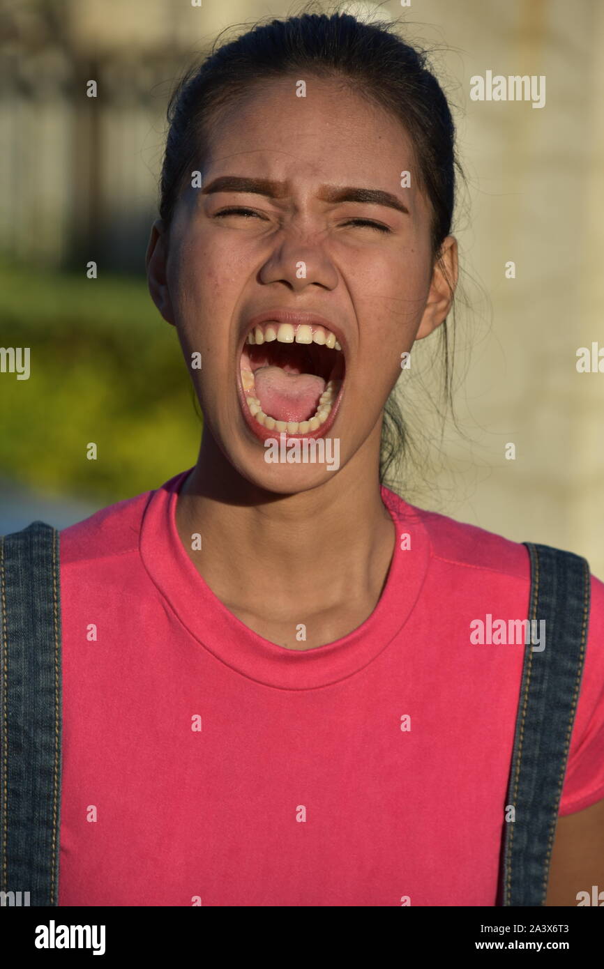 An Upset Adult Female Stock Photo - Alamy