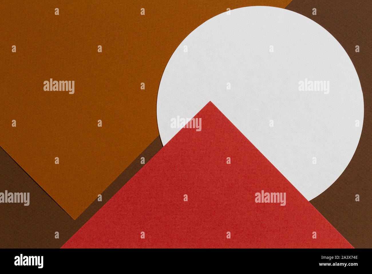 Color papers geometry shape composition background with white beige and ...