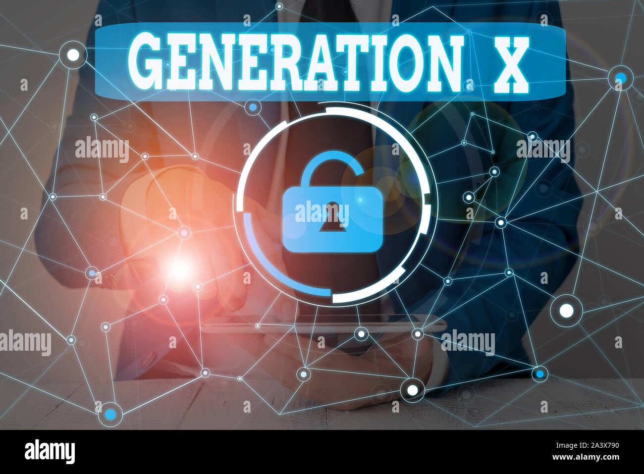 Text sign showing Generation X. Business photo showcasing the ...