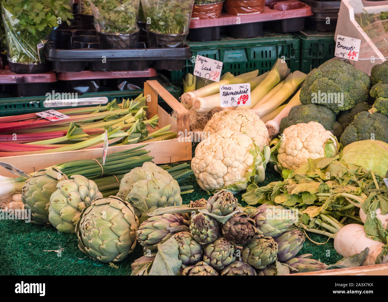 vegetable on the weekly market Stock Photo - Alamy