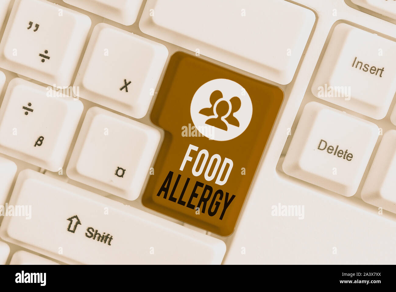 Handwriting text writing Food Allergy. Conceptual photo an abnormal ...