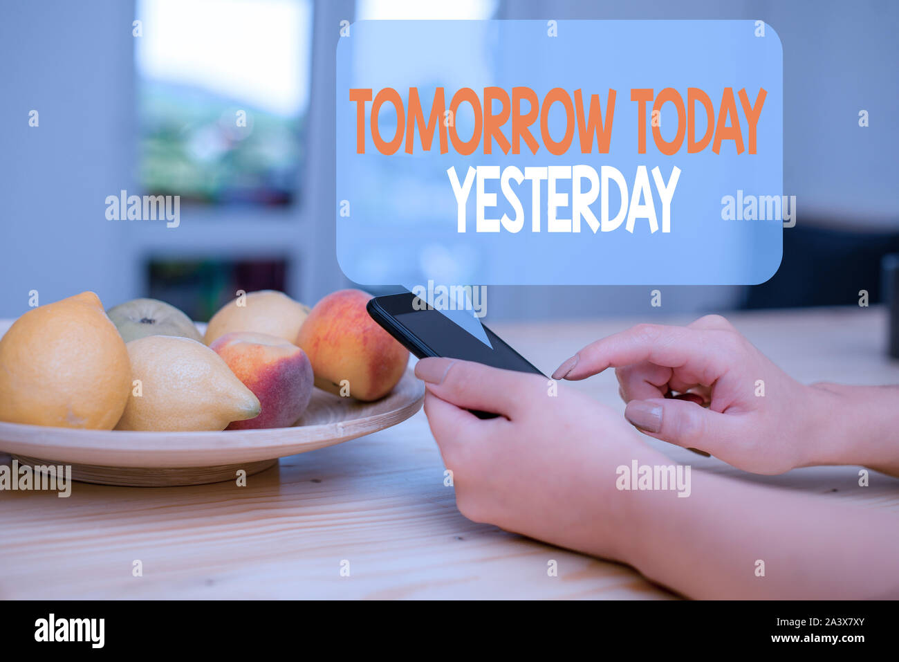 Word writing text Tomorrow Today Yesterday. Business photo showcasing ...