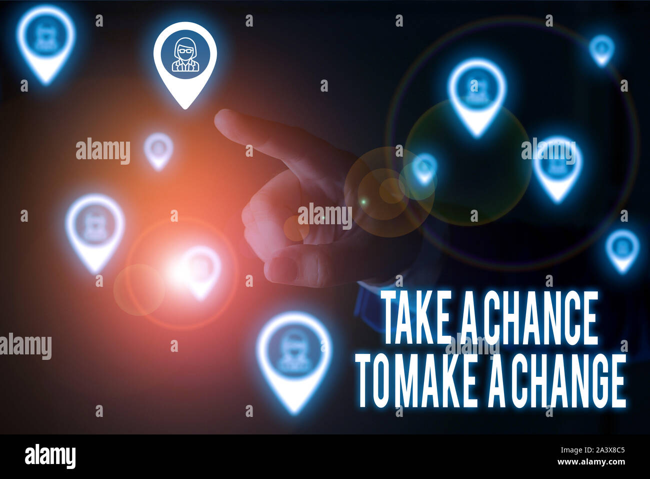 Writing note showing Take A Chance To Make A Change. Business concept ...