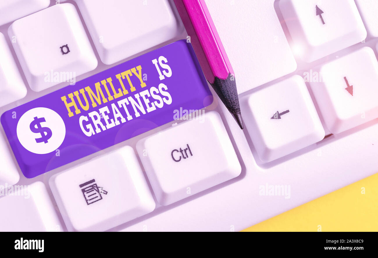 Word writing text Humility Is Greatness. Business photo showcasing ...