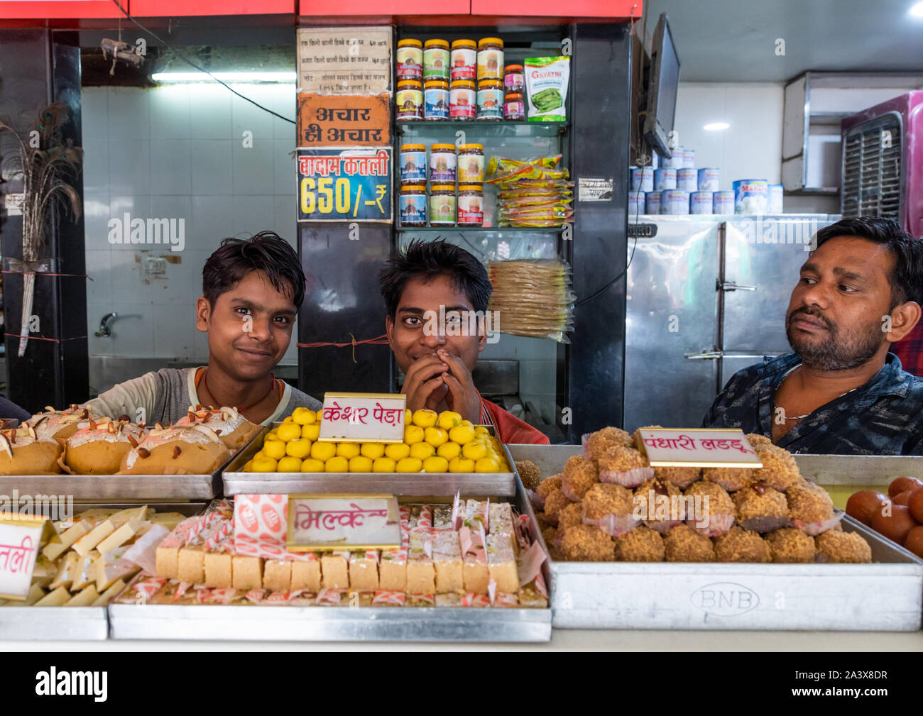 Indian candy shop hi-res stock photography and images - Alamy