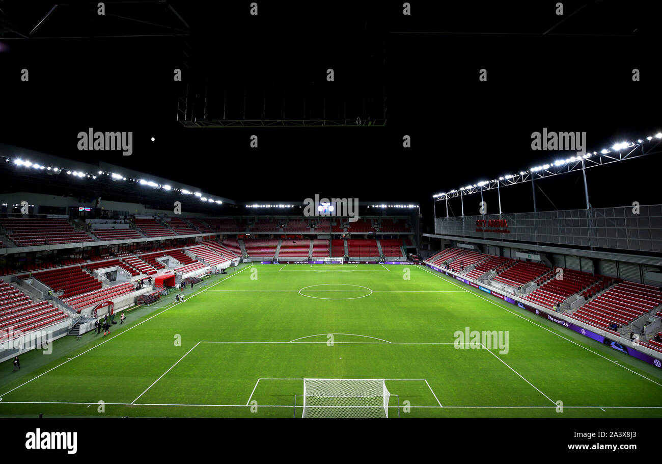 General view of the pitch ahead of the UEFA Euro 2020 qualifying, group ...