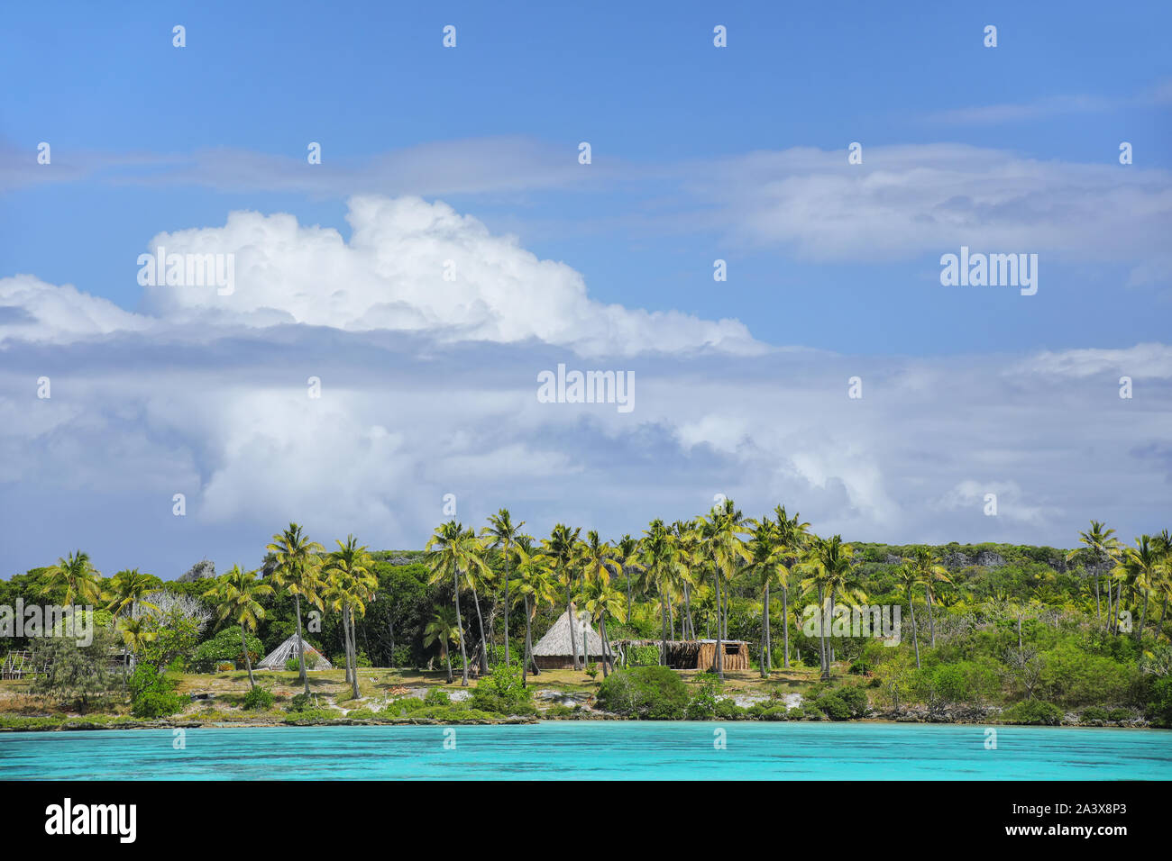 View of Faiava Island from Ouvea, Loyalty Islands, New Caledonia ...