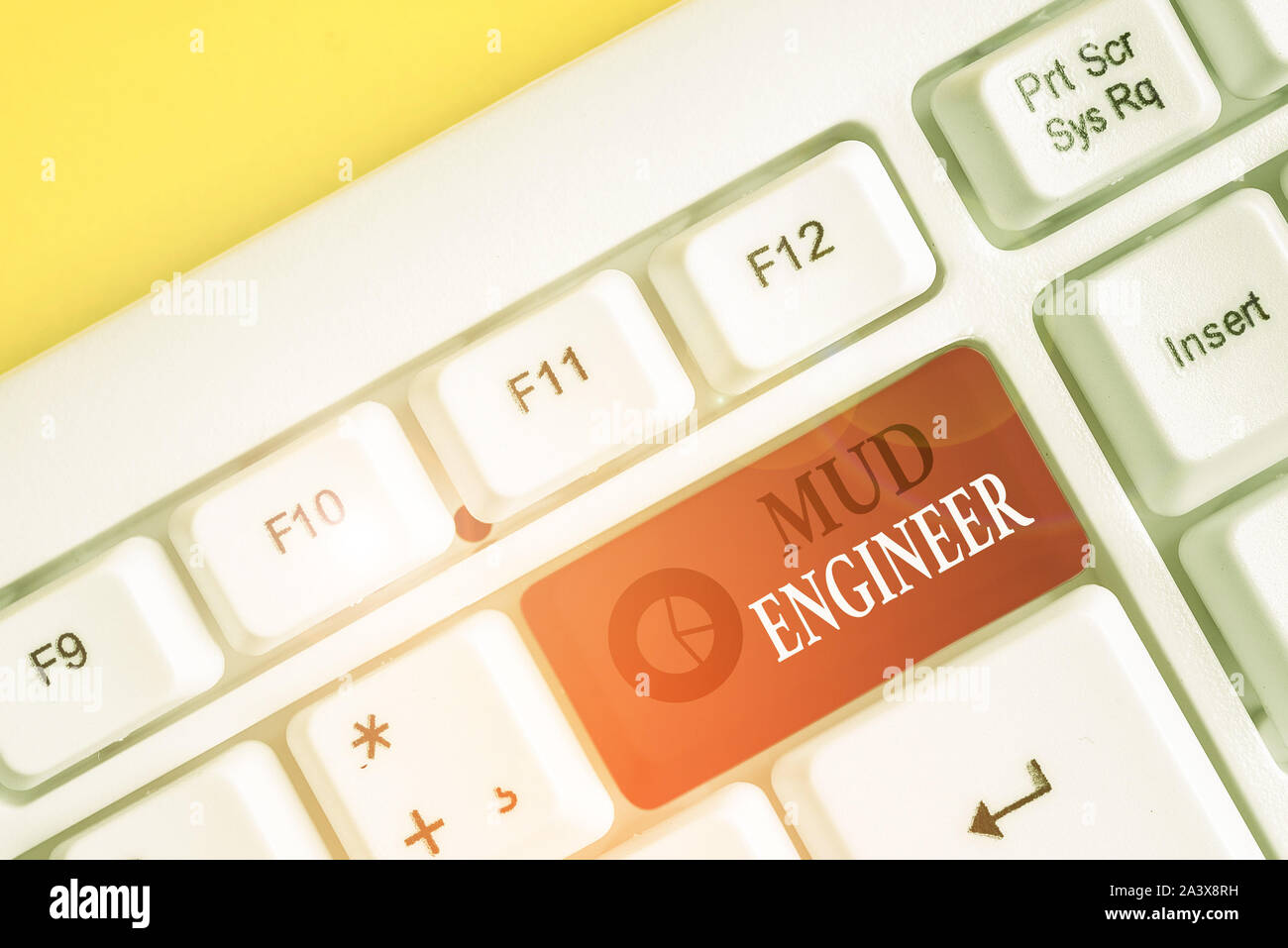 Text sign showing Mud Engineer. Business photo showcasing liable for ...