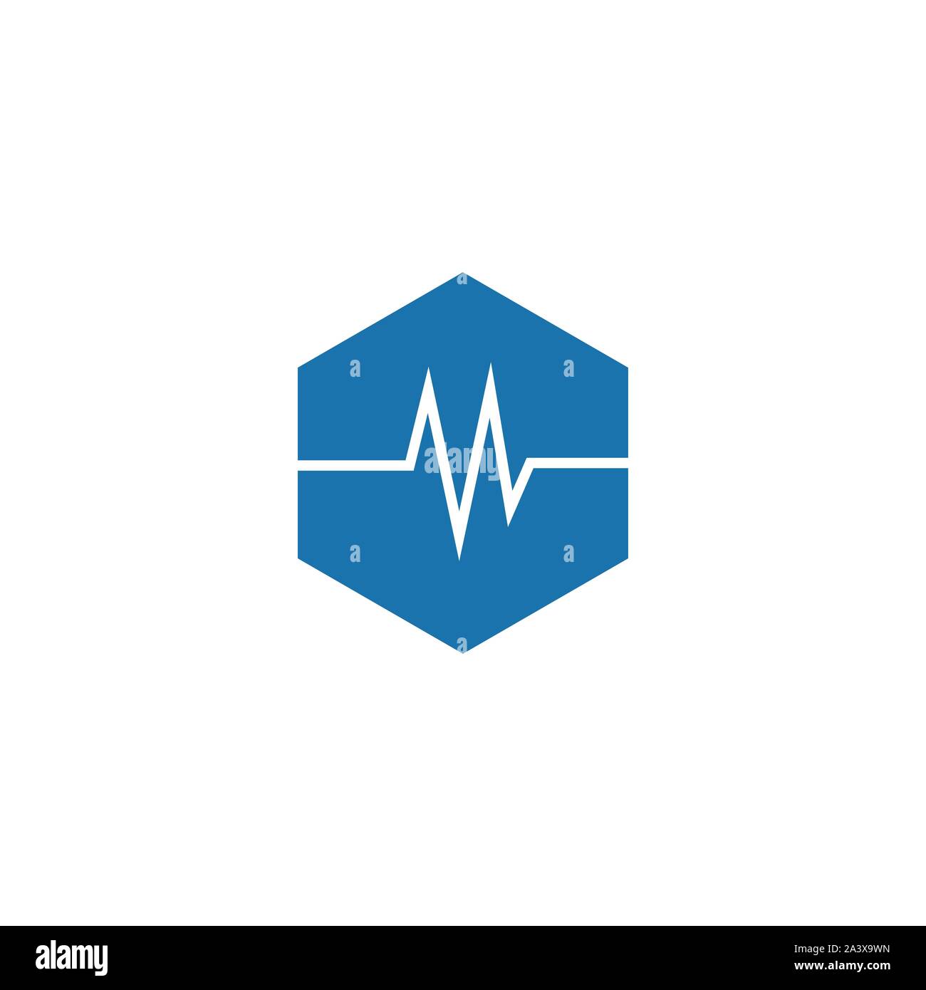 Hexagon medical logo. Healthcare logo or icon - vector Stock Vector ...