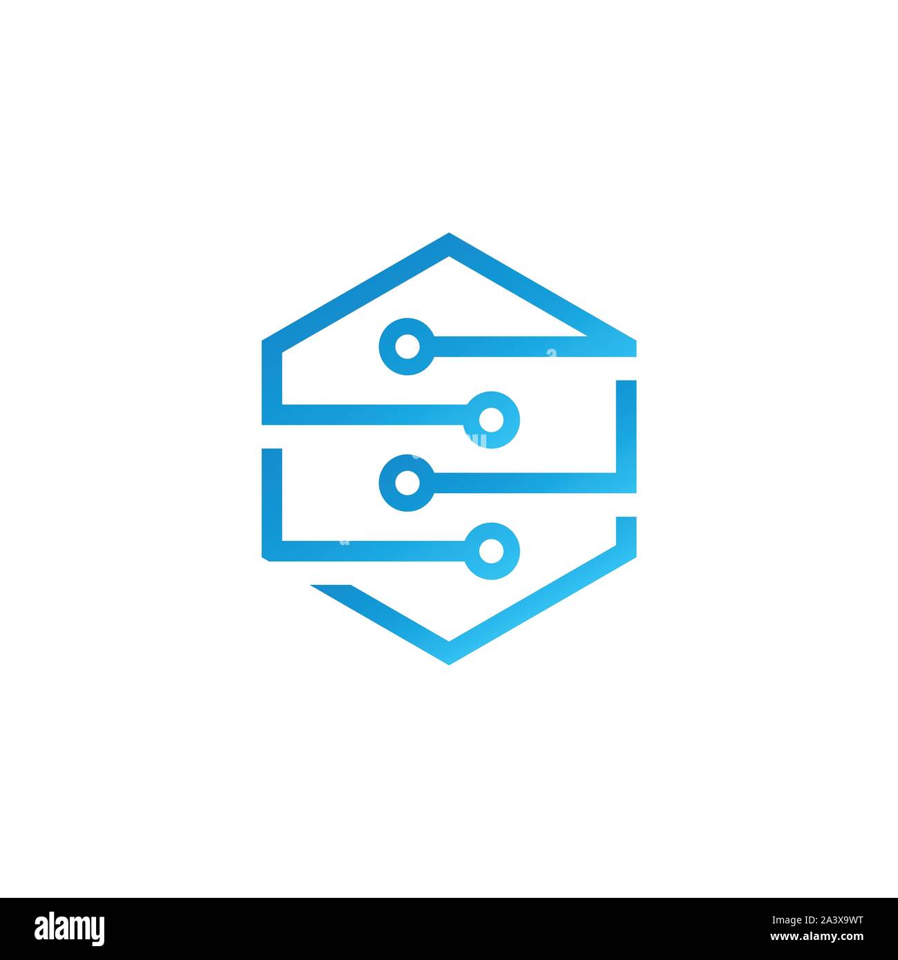 Hexagon logo vector vectors hi-res stock photography and images - Alamy