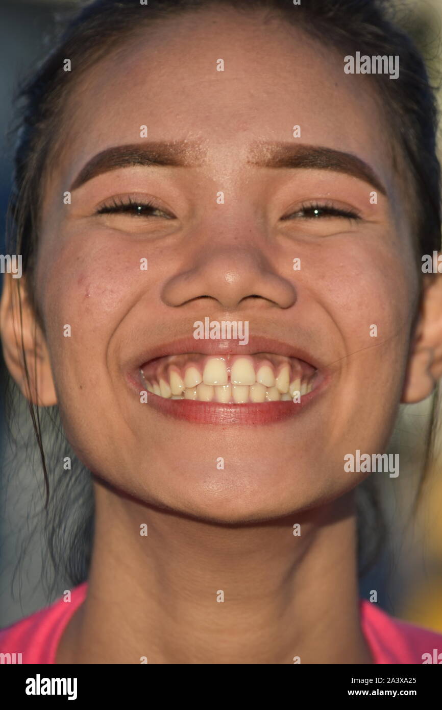 Pretty Asian Female Smiling Stock Photo - Alamy