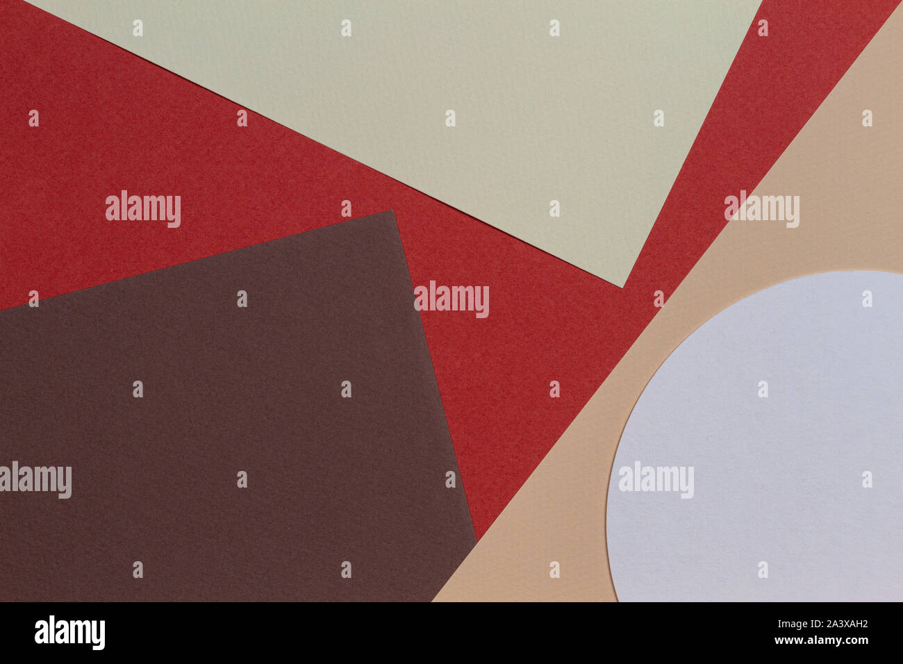 Color papers geometry shape composition background with white beige and ...