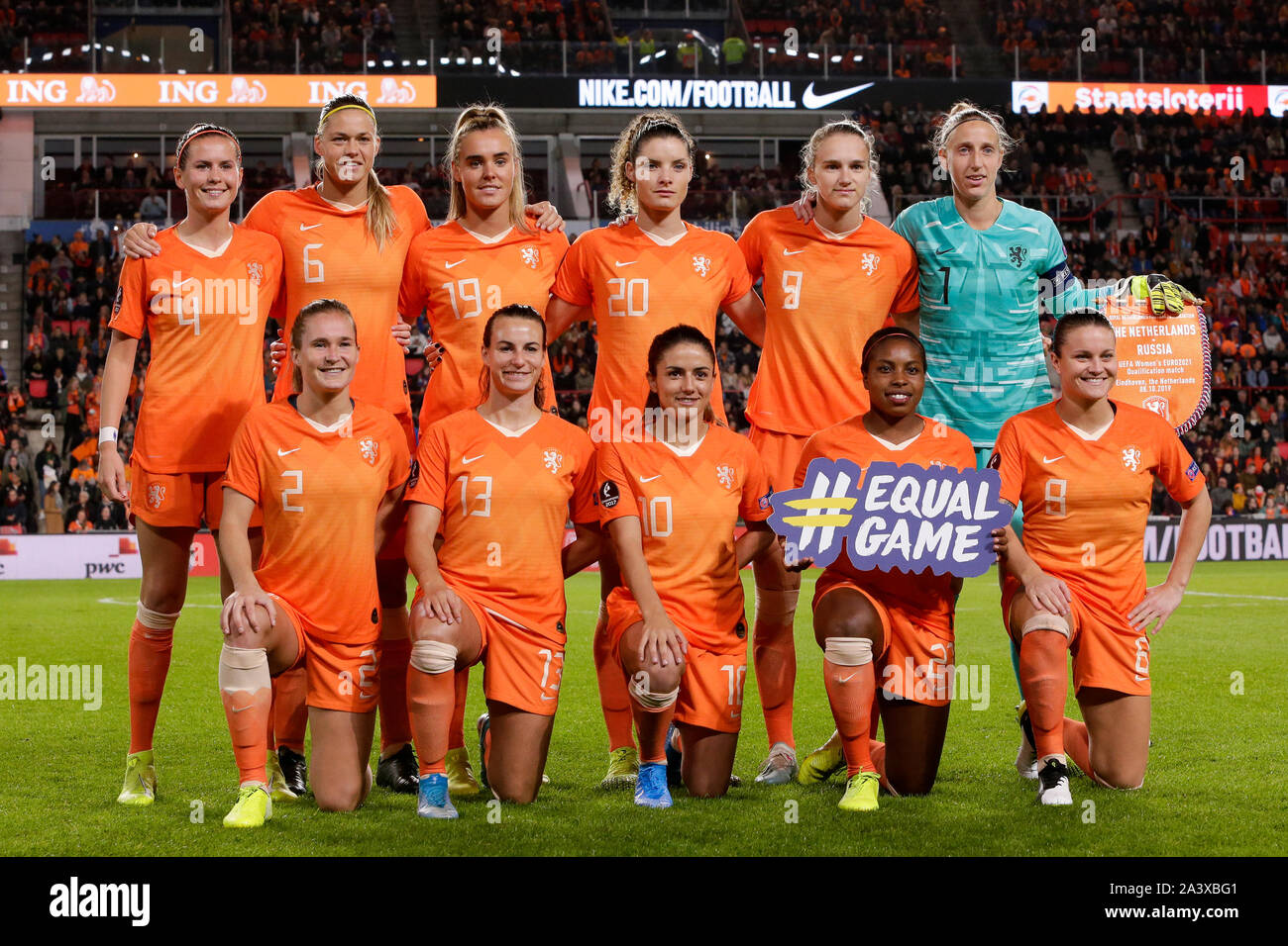 8 October 2019 Eindhoven, The Netherlands Soccer Women’s International ...