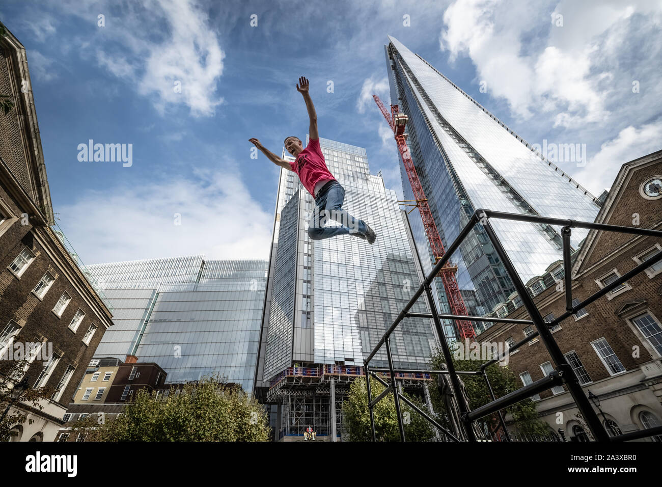 The Urban Playground Team performing 'Zoo Humans' in Guy's Courtyard ...
