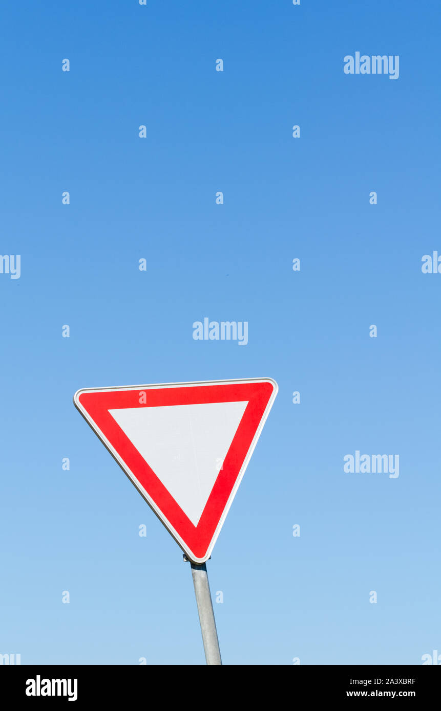 Give way road signs sign hi-res stock photography and images - Alamy