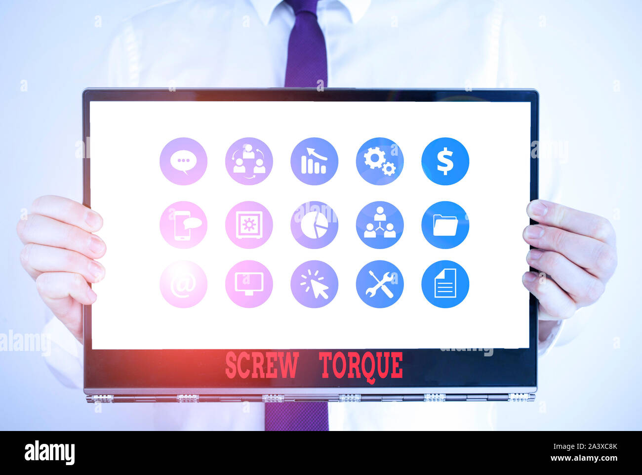 Handwriting text Screw Torque. Conceptual photo measure of the twisting ...