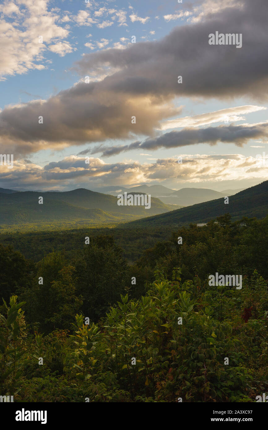 Mountain scene from a scenic pulloff along Bear Notch Road in the White ...