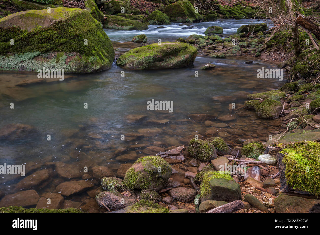 Waterfall in the forest in autumn, Irrel waterfalls Stock Photo - Alamy