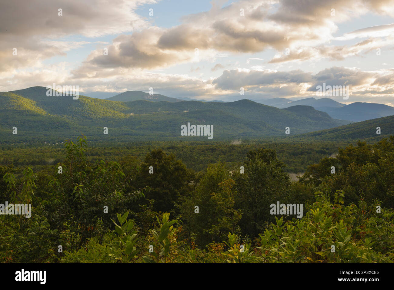 Mountain scene from a scenic pulloff along Bear Notch Road in the White ...