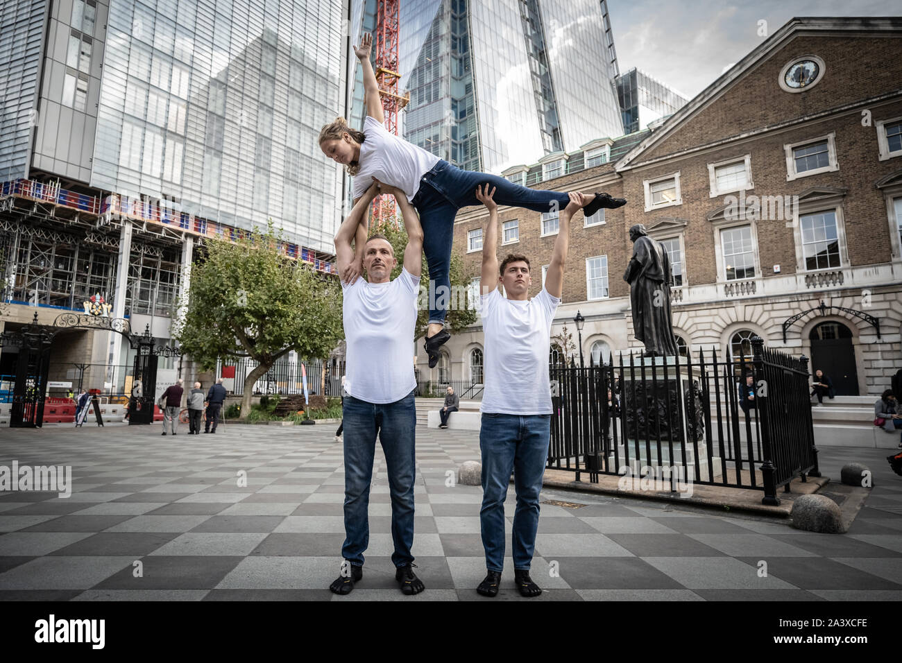The Urban Playground Team performing 'Zoo Humans' in Guy's Courtyard ...