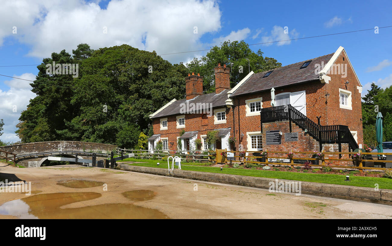 Tyrley Wharf and locks, on the Staffordshire and Shropshire border ...