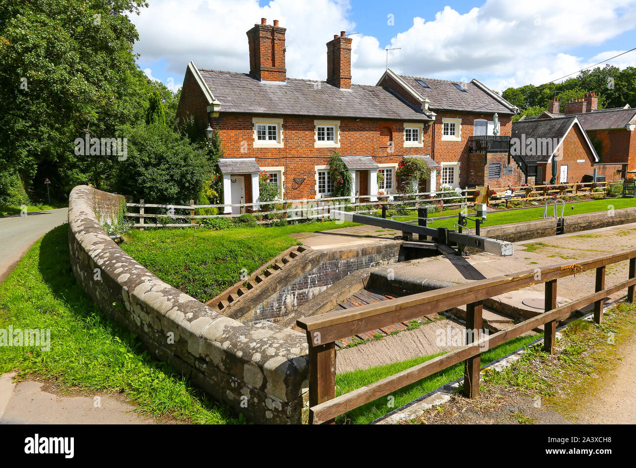 Tyrley Wharf and locks, on the Staffordshire and Shropshire border ...
