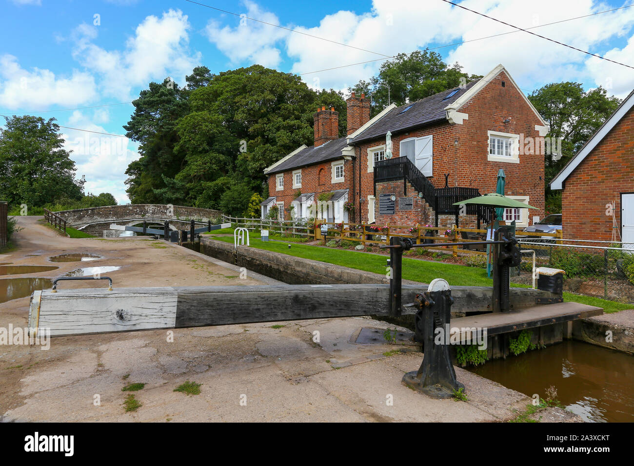 Tyrley Wharf and locks, on the Staffordshire and Shropshire border ...
