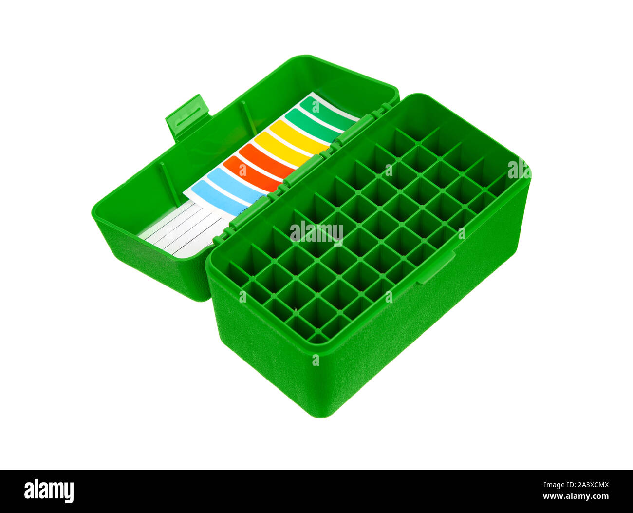 Plastic box for cartridges isolate on white background Stock Photo - Alamy