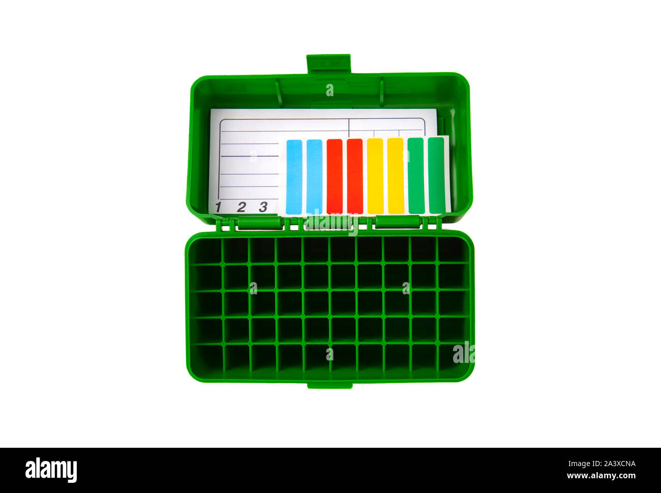 Plastic box for cartridges isolate on white background Stock Photo - Alamy