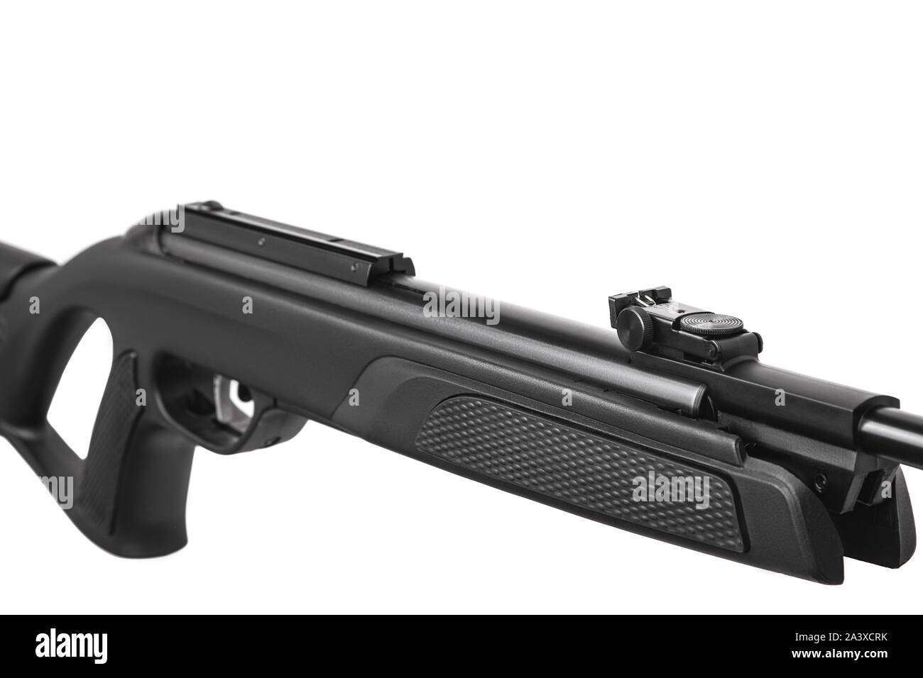 Pneumatic rifle isolated on white background Stock Photo - Alamy