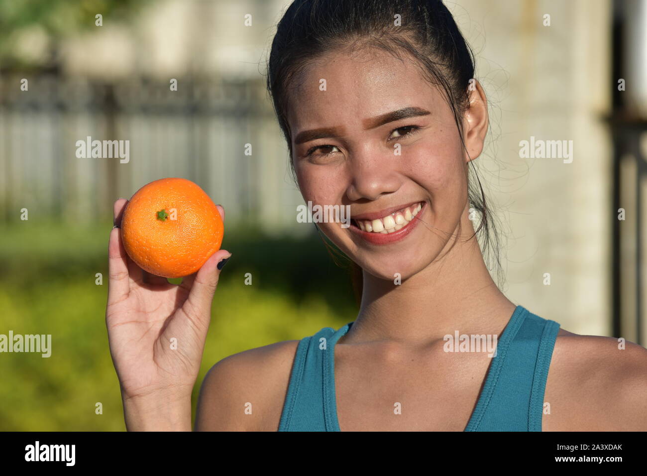 An Adult Female And Happiness Stock Photo - Alamy