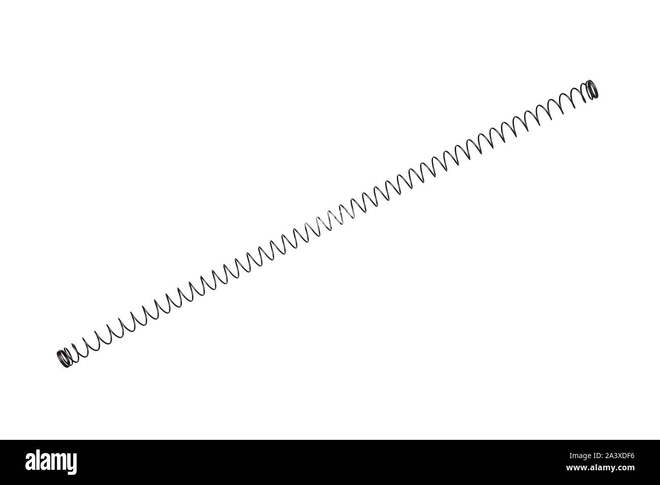 Metal spring isolate on a white background. A spring is a detail of a ...