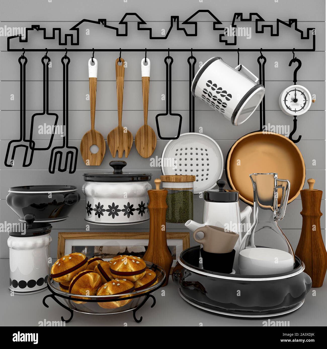 Minimal kitchen design hi-res stock photography and images - Alamy