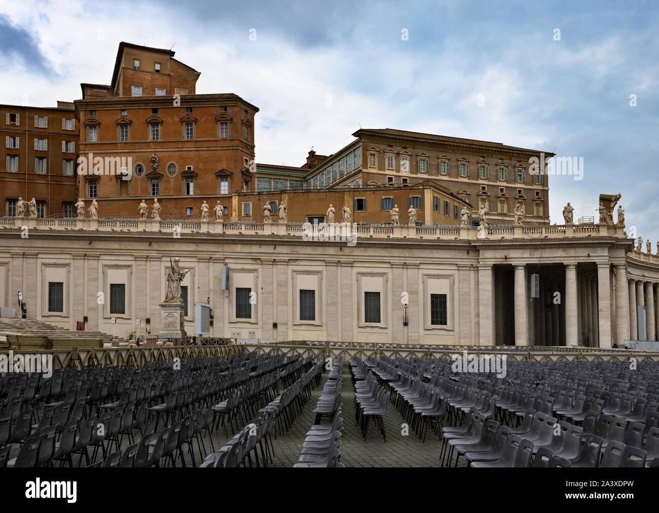 Empty auditorium on the St. Peter's Square in Vatican Stock Photo - Alamy